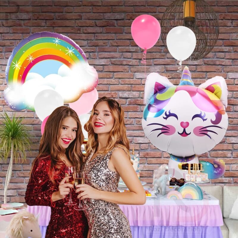 BubbleTrouble.in Cute Kitty Theme Birthday Decorations Set of 10 Pcs ...